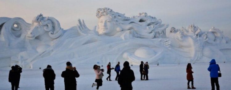 World’s biggest ice sculptures at Harbin festival in China