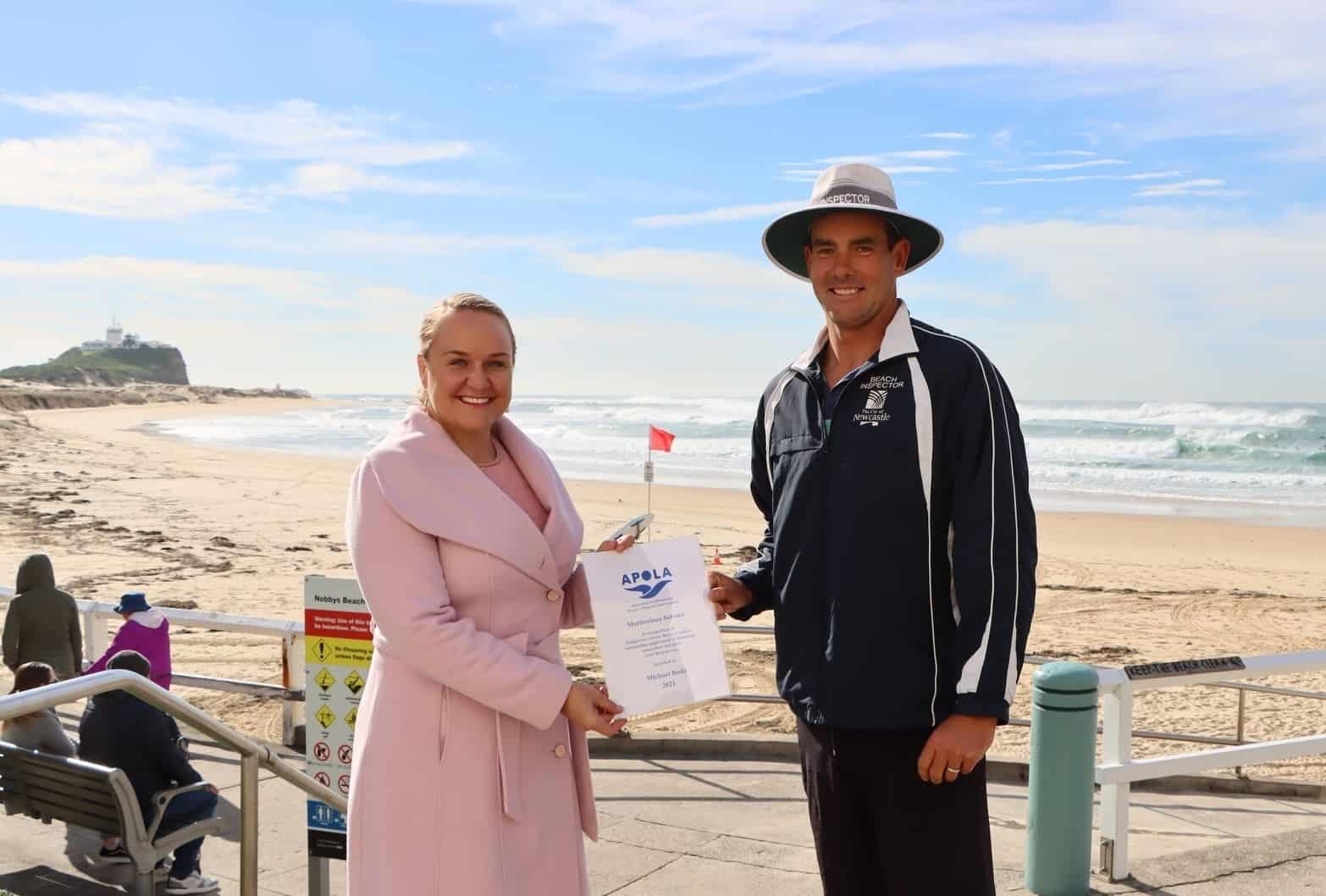 Hero lifeguard recognised for his bravery in saving young girl