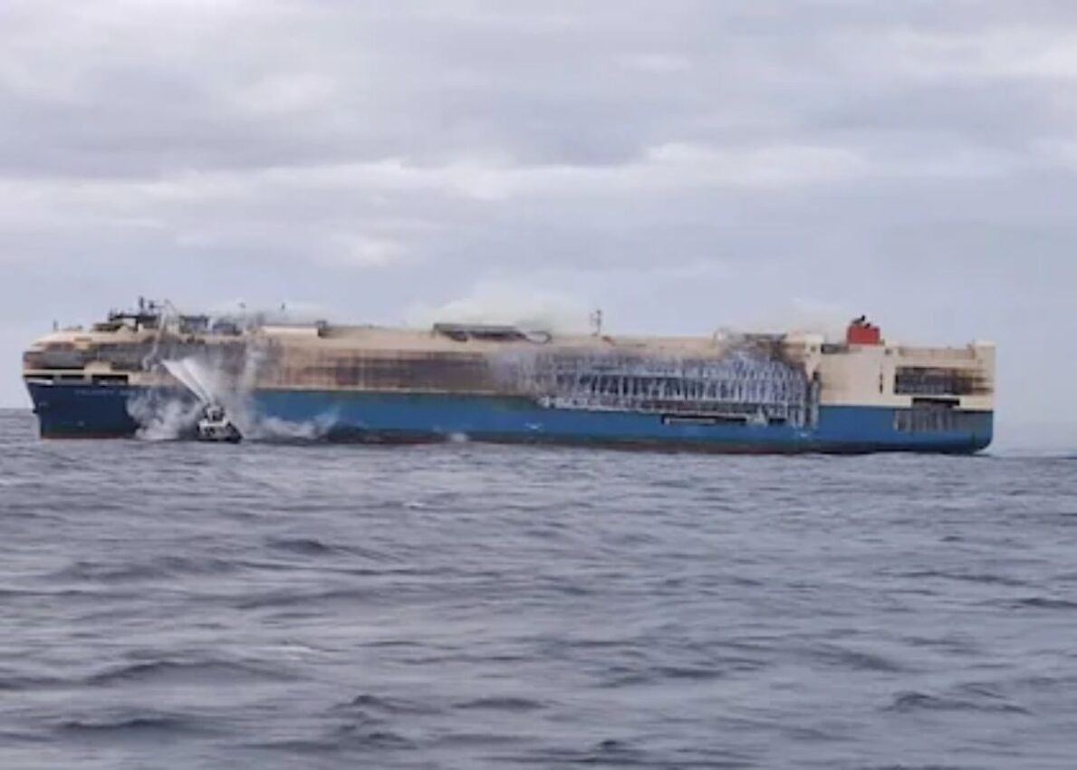 Cargo Ship with $335 million worth of cars sinks on Portuguese water